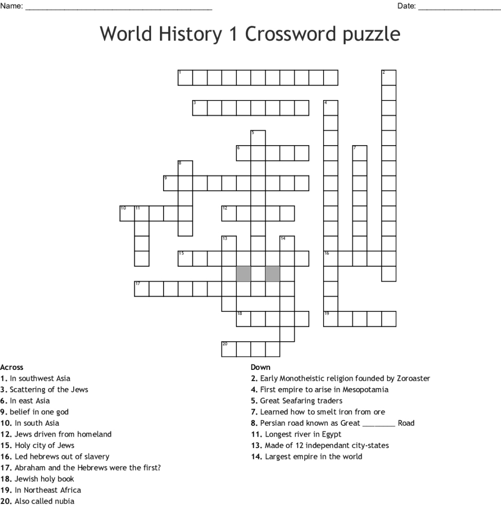 Chapter 1 World History Word Search Wordmint Word Search Printable ...