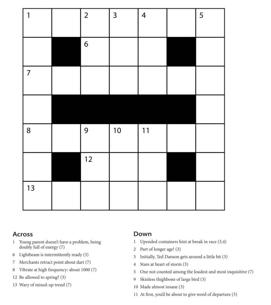 Printable Crossword Puzzles For Beginners Printable Crossword Puzzles ...