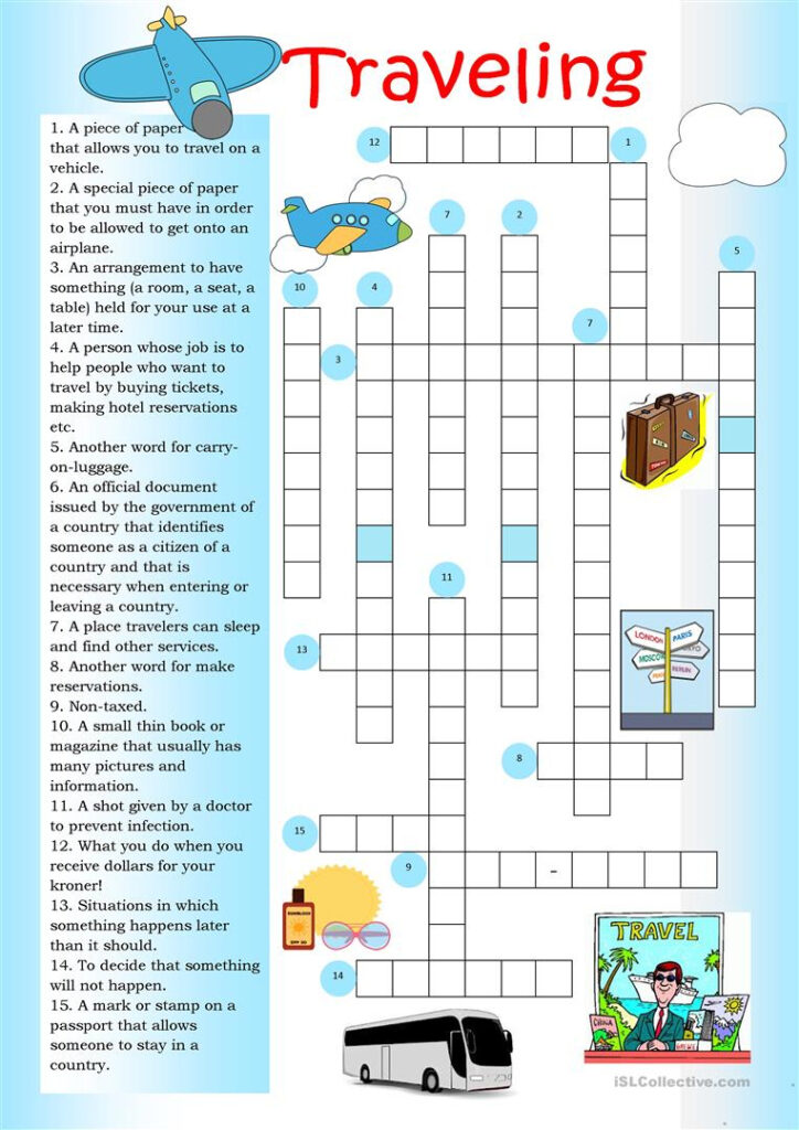 Printable Intermediate Crossword Puzzles Printable Crossword Puzzles ...