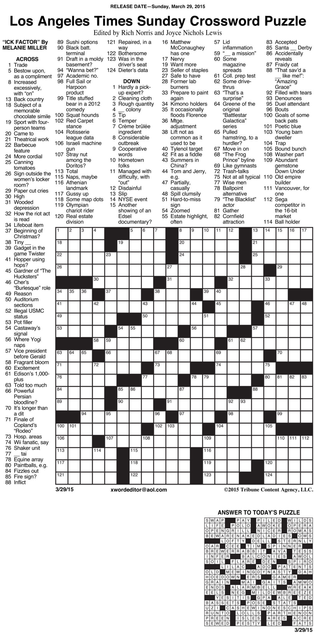Star Magazine Crossword Puzzles Printable Printable Crossword Puzzles ...